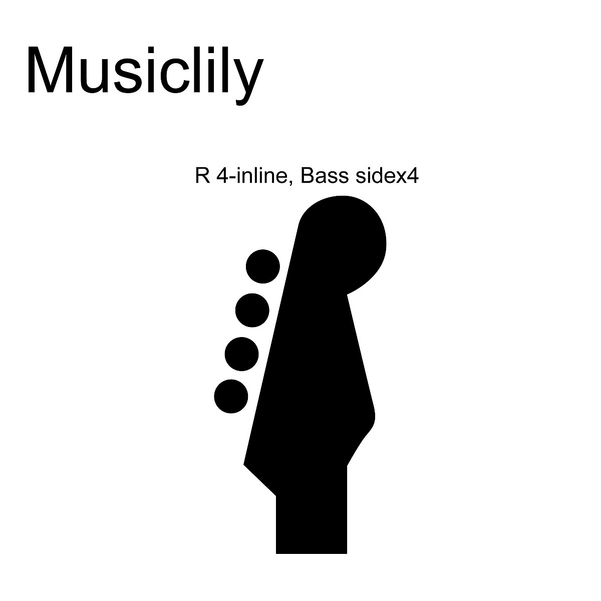 Musiclily 4-in-line 4R Vintage Open Gear Bass Tuners Machine Head Tuning Keys Pegs Set Right Hand for Jazz Precision P Bass Replacement, Chrome