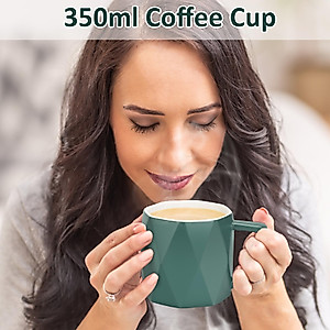 Coffee Warmer with Ceramic Mug, Electric Coffee Warmer for Desk Home Office, 131℉ Temperature Control, 16 Watt, Smart Coffee Cup Warmer for Heating Coffee, Milk, Tea