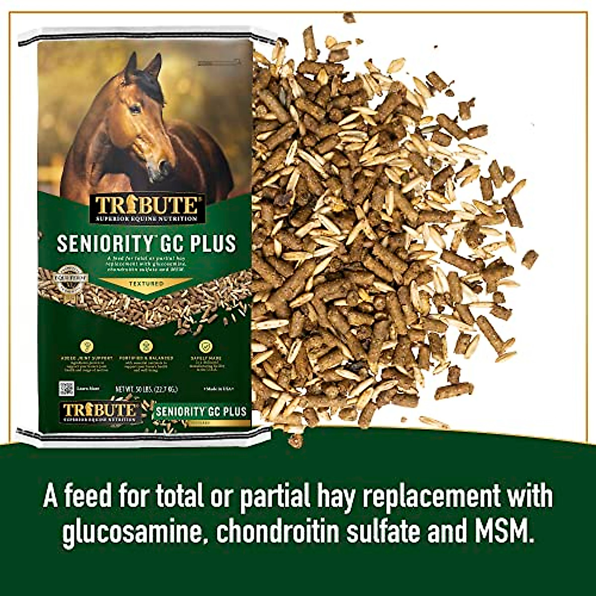 Kalmbach Feeds Tribute Maturity Textured Gc Plus for Horse, 50 lb