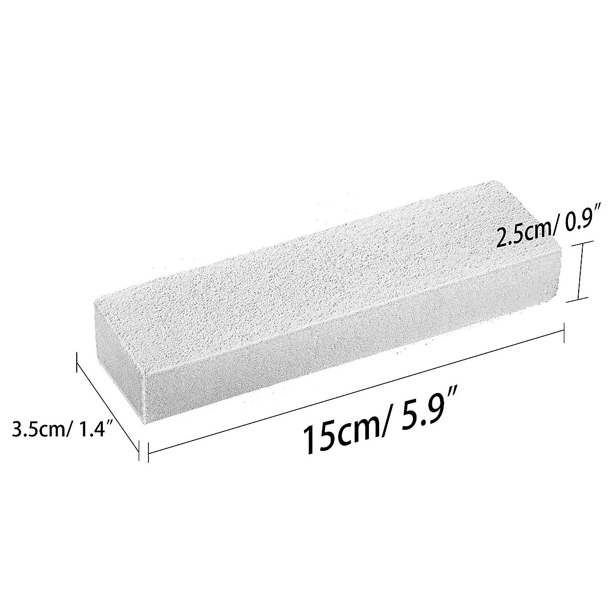 20 Pieces Pumice Stones for Cleaning - Pumice Scouring Pad, Stick Cleaner for Removing Toilet Bowl Ring, Bath, Household, Kitchen, Pool, 5.9 x 1.4 x 0.9 Inch(White)