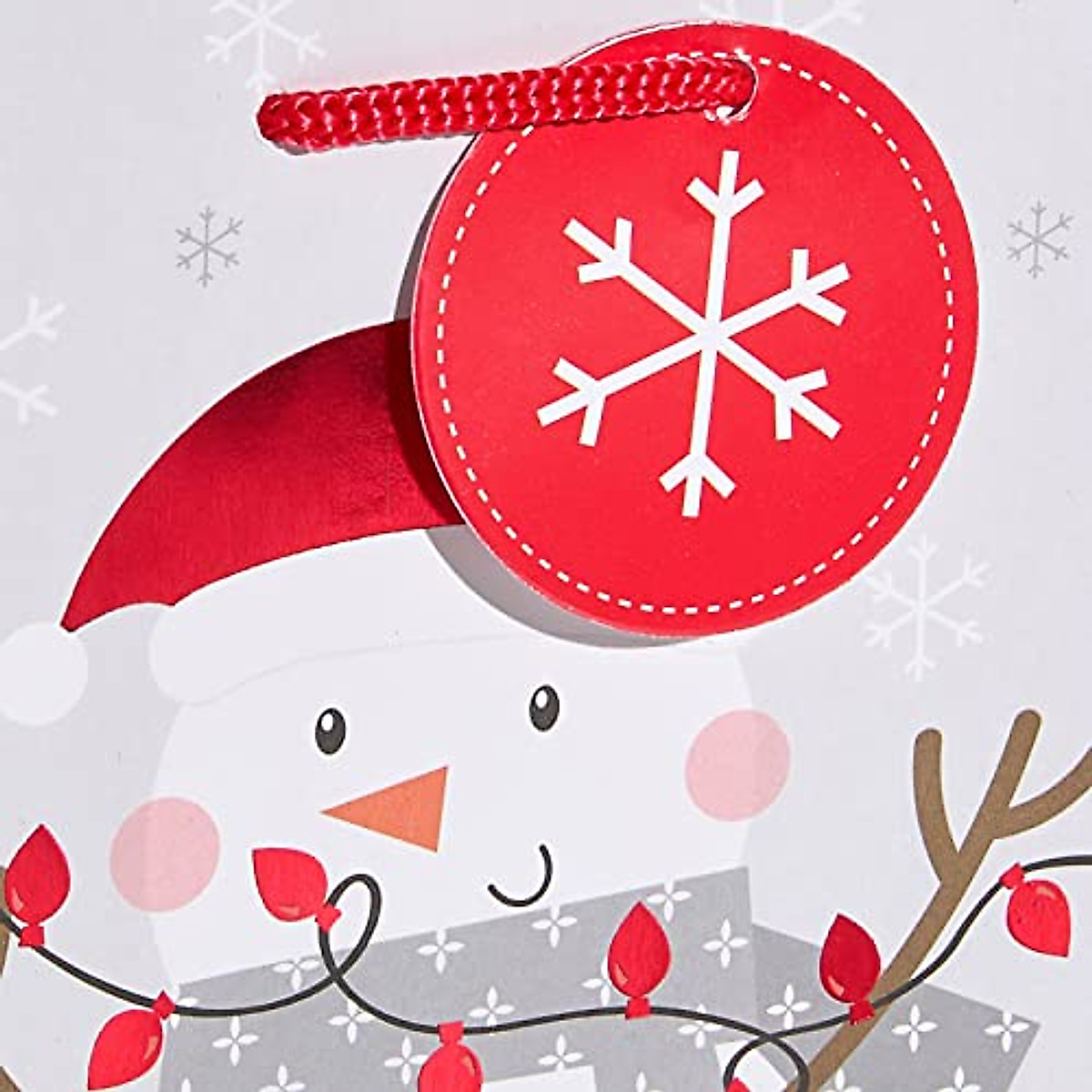 SUNCOLOR 12 Pack 6" Small Christmas Gift Bags With Handle