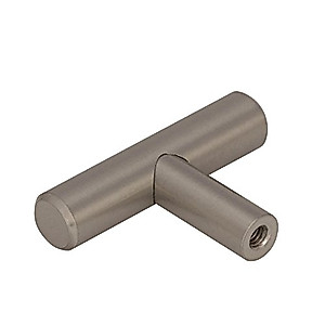 Amerock | Cabinet Knob | Sterling Nickel | 1-15/16 inch (49 mm) Length | Bar Pulls | 10 Pack | Drawer Knob | Cabinet Hardware