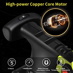 BINGENUO 2000mAh Tile Vibration Tool - 5 Gears Handheld Tile Vibrator Tiler Automatic Leveling Machine with 5.3 inch Suction Cup (2 Batteries), Angler Ruler