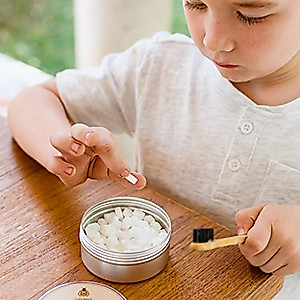 SuperBee Dentos 100 Toothpaste Tablets, Fluoride Free & Eco Friendly, Sensitive Bites for Kids and Adults, Chewable Spearmint