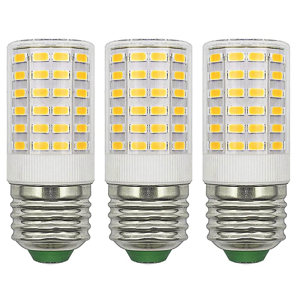 AC100-265V 7W Refrigerator Bulb Super Bright LED 100W Equivalent E26 Medium Base Corn Lamp Fridge Freezer Appliance Ceiling Fans Home Lighting, Compact T10 Tubular A15 Cool White 6500K, 3 Pack