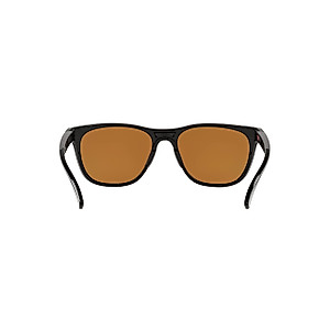 Oakley Women's OO9473 Leadline Square Sunglasses, Polished Black/Prizm Rose Gold Polarized, 56 mm