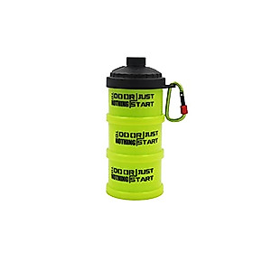 SPEQT Stackable Containers - Organizer for Snacks, Protein Powders, Nuts & Supplements - 3 Leak-Proof, Twist Lock Holders - Portable Storage for Office, Gym & Travel