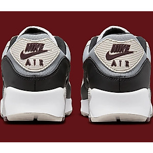 NIKE Men's Air Max 90 Shoes, Grey Black, 12