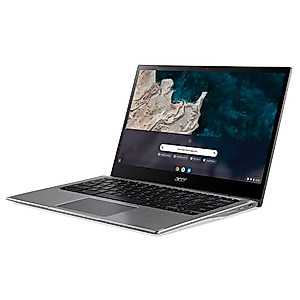 Acer Chromebook Spin 513 Convertible Laptop | Qualcomm Snapdragon 7c | 13.3" FHD IPS Touch Corning Gorilla Glass Display | 4GB LPDDR4X | 64GB eMMC | WiFi 5 | Backlit KB | Chrome OS | R841T-S4ZG, Gray
