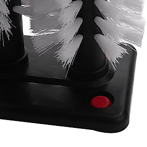 Dacvgog Glass Washer 3 Brush Glass Washing Brushes with Suction Base Bar for Bar,Kitchens,Red Wine Glasses,Cup