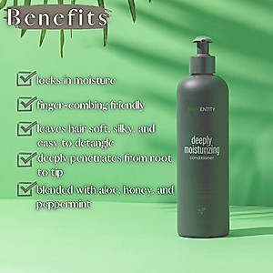 Edge Entity Peppermint & Aloe Vera Conditioner, Moisturizing & Conditioning Treatment, Hydrating Conditioner for Kinky, Curly, Coily, 4A-4C hair types, for Women- 8 oz