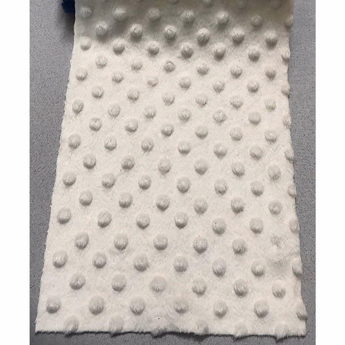 LUVFABRICS Very Soft Minky dimple dot Fabric by The Yard (Ivory)