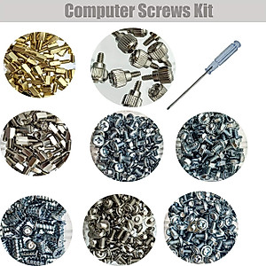 CO RODE Computer Screws, 220pcs PC Screw Standoffs Spacer Set Assortment Kit for Hard Drive Computer Case Motherboard Fan Power Graphics with Extra Screwdriver