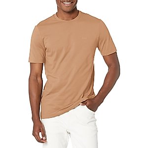 BOSS Men's Small Logo Cotton Crewneck T-Shirt, Tiger Eye Beige, XL