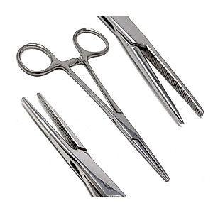 Dog Pet Ear/Nose Hair Puller Grooming Hemostat Locking Forceps Pliers, 5.5" (14cm), Straight