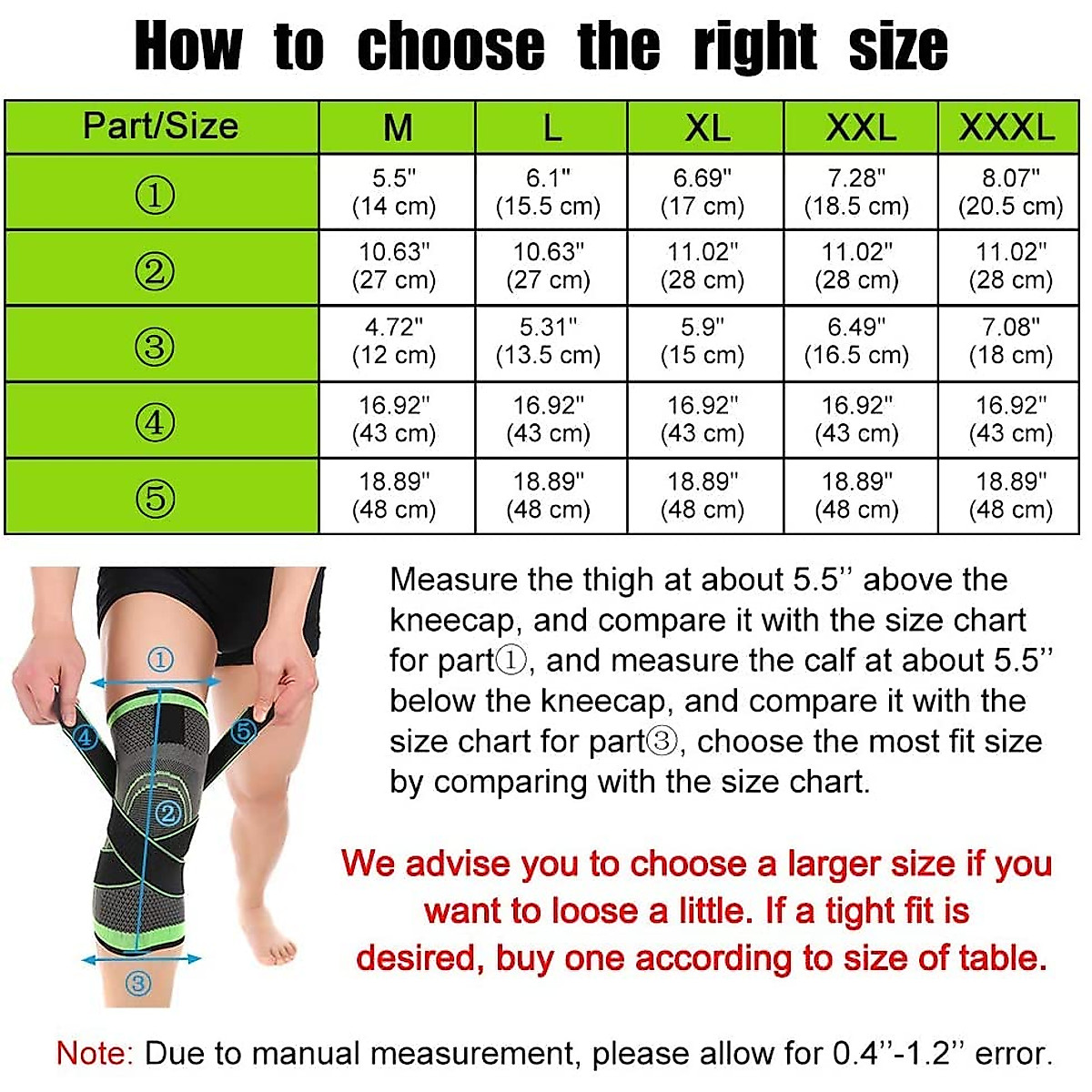 ASOONYUM Knee Sleeve,Compression Fit Support-for Joint Pain and Arthritis Relief, Improved Circulation Compression-Wear Anywhere - Single