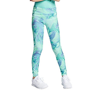 C9 Champion Girls' Leggings, Multi Marble Green, S