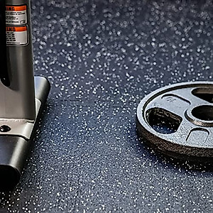 SUPERJARE 0.56“ Thick Exercise Equipment Mats, 48 Sq Ft EVA Foam Mats with Rubber Top, Interlocking Rubber Floor Tiles for Home Gym and Fitness Room, Protective Flooring Mat,Black/ White