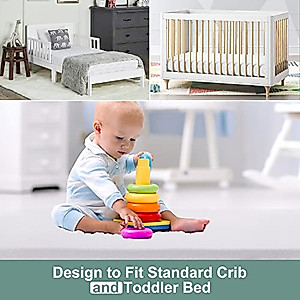 Crib Mattress Topper, Ferlizer 2.25 Inch Memory Foam Crib Mattress Topper with 100% Waterproof Bamboo Cover for Crib and Toddler Bed