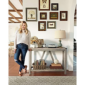 JOINHOM Entryway Table - Wood Console Table with Shelves, Farmhouse Sofa Table for Entryway, Living Room, Hallway