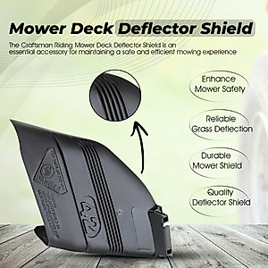 VIRTIONZ 42" Compatible Replacement for Craftsman Riding Mower Deck Deflector Shield 130968 with MOUNTING Hardware