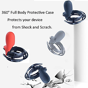 MASiKEN Touch Controller Grip Accessories & Protective Cages Stand for Oculus Quest/Rift S, Premium Controllers Skin Cover, Gel Shell Silicone Collision Protector Ring (Red)