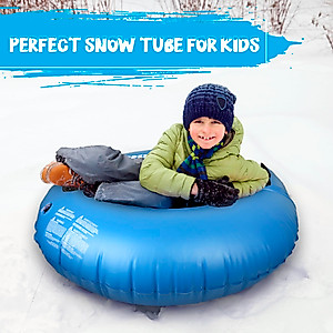 Slippery Racer Airraid Inflatable Snow Tube Sled, Blue