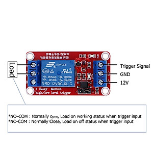 Excelity 3-Packs Single-Channel DC 12V Relay Module with Optocoupler for DSP AVR PIC ARM Development
