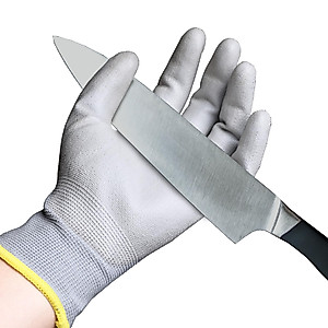 Jack Boss 12 Pack Safety Work Gloves for Men & Women With PU Coated Grip On Palm & Fingers Seamless Knit Working Gloves for Light Duty Works,Gardening