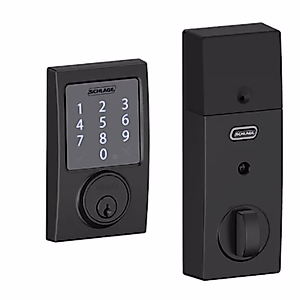 SCHLAGE Sense Smart Deadbolt With Century Trim (Matte Black)