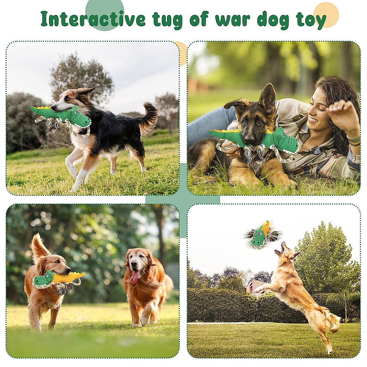 IOKHEIRA Dog Toys for Aggressive Chewers-Dog Toys for Large Dogs, Tough Durable Indestructible Dog Toys, Big Dog Chew Toys and Large Breeds, Crocodile