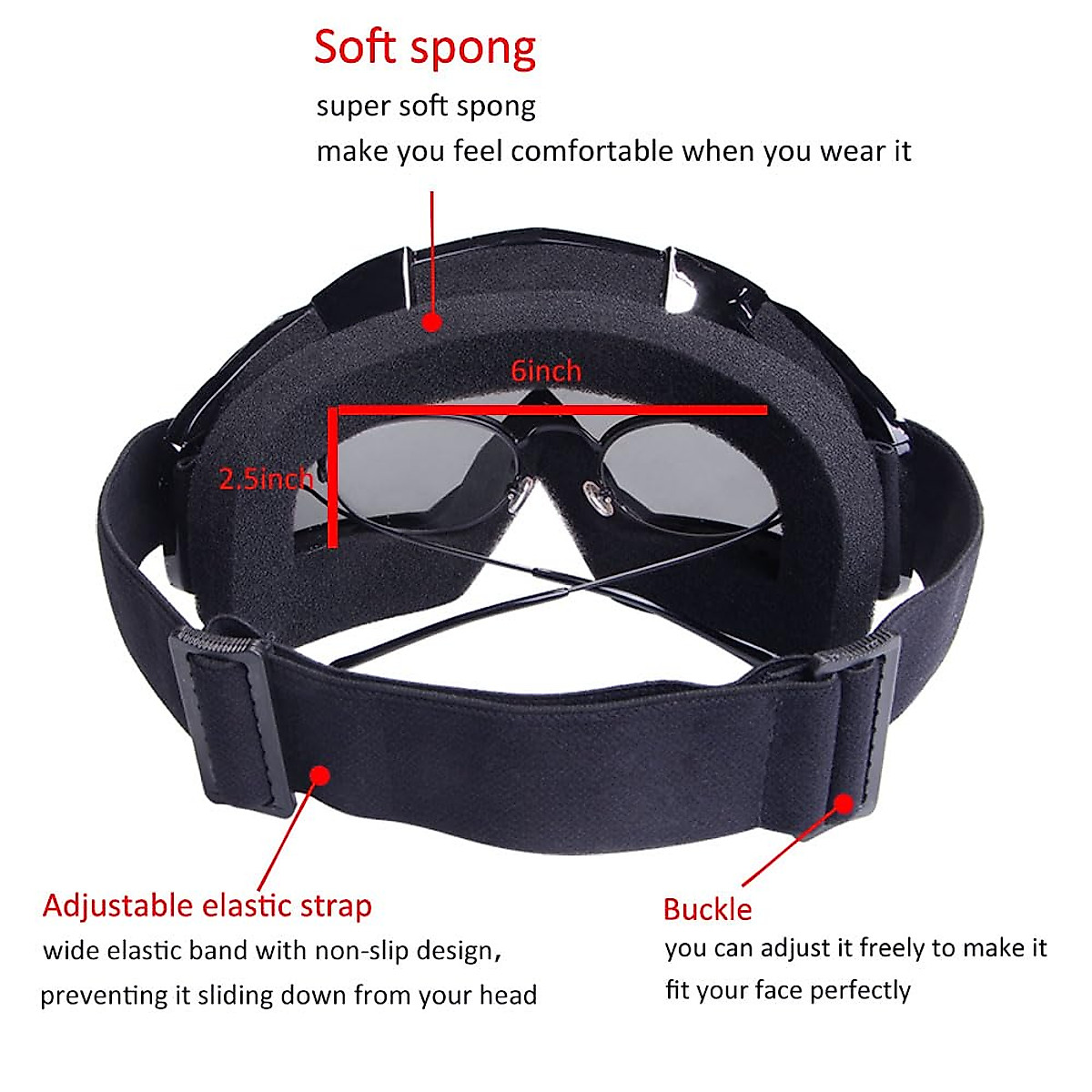 XYOP Professional Motorcycle Motocross Goggles for Men Women ATV Dirt Bike Goggles Windproof Glasses Wide Vision Powersports Goggles Racing Riding Goggles Anti-Fog Scratch Dustproof 2 Pack Clear Lens