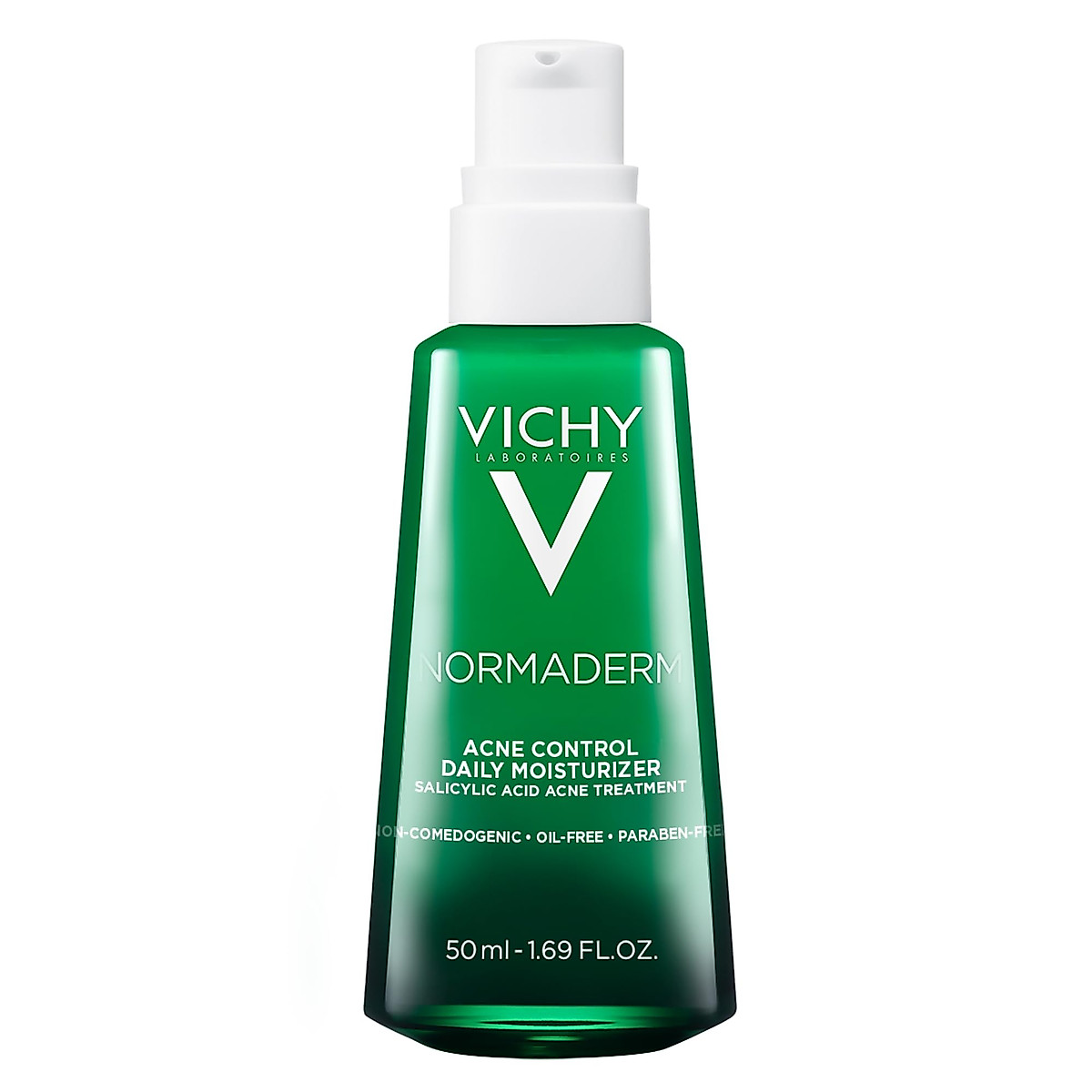 Vichy Normaderm Acne Control Daily Moisturizer, Acne Moisturizer For Face, 2% Salicylic Acid + Hyaluronic Acid + Vitamin C, Acne Treatment For Blackheads, Acne Blemishes & Enlarged Pores, Oil Free