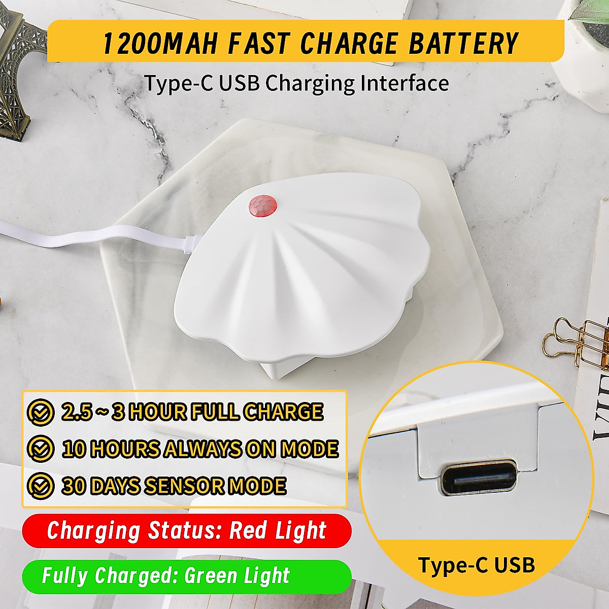 WHTAOMILI Motion Sensor Night Light, Battery Operated Wireless Wall Sconces, Magnetic LED Wall Light, Wall Mounted Lamps with 3 Color Temperatures&Dimmable for Bedroom Hallway Stairway-2 Pack (White)