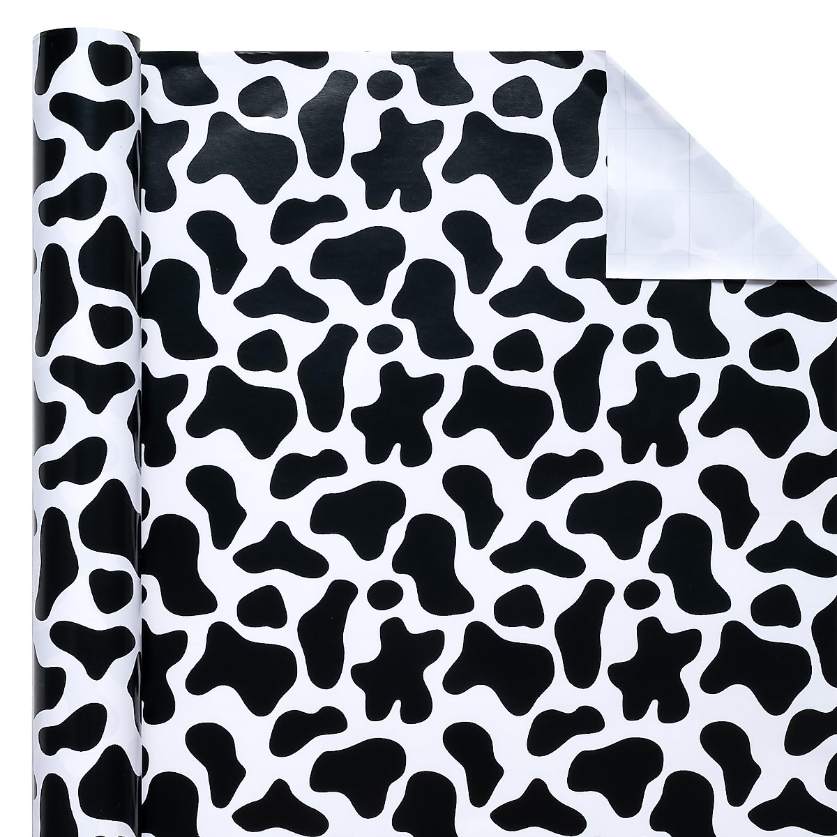 WRAPAHOLIC Wrapping Paper Roll - Mini Roll - 17 Inch X 33 Feet - Cow Prints Design, Perfect for Wedding, Birthday, Holiday, Baby Shower