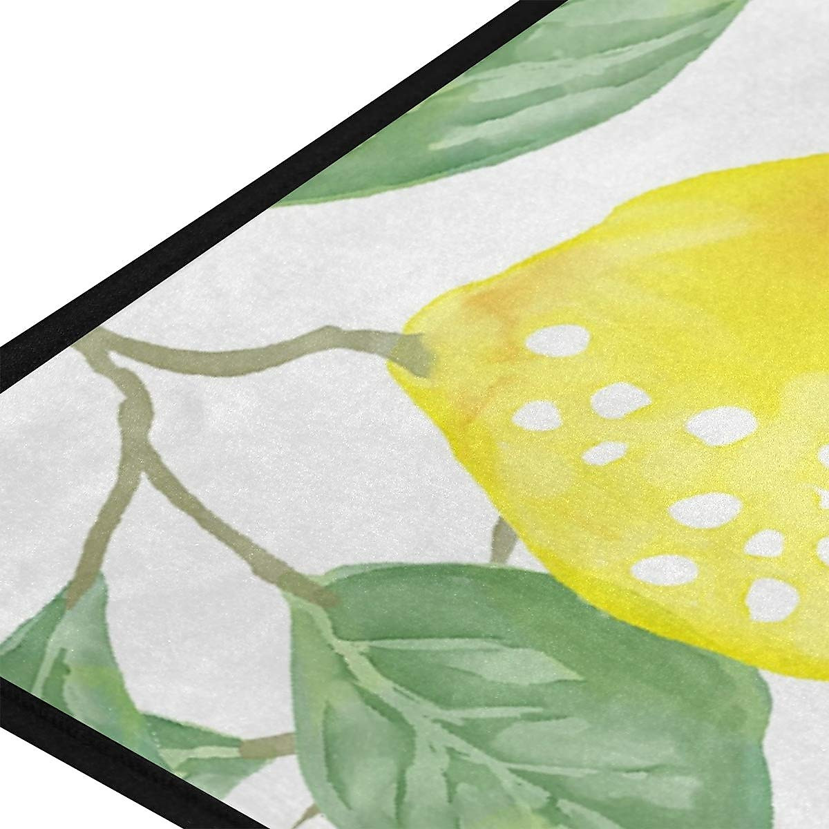 Lemon Kitchen Rug Fruits Runner Rug, Door Mat Bath Rug Home Decor Floor Mat Non-Slip Carpet for Kitchen Living Bedroom 39 x 20 Inch