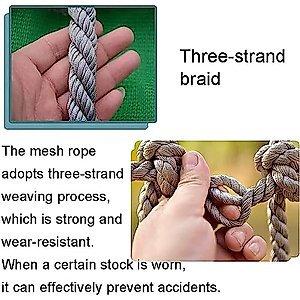 EkiDaz HXRW Rope Net Kids Rope Climbing Net Cargo Netting for Indoor Outdoor Balcony Stairs Protective Safety Net Playground Sets for Backyards (Size : 2 * 4m(6.6 * 12.12ft))