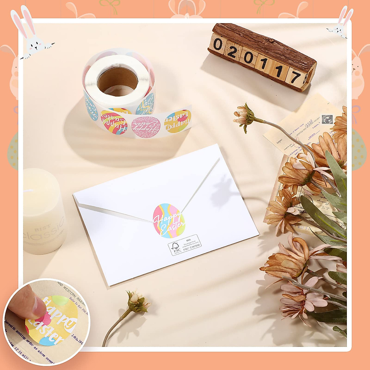 500 Pieces 1.5 Inch Easter Egg Stickers 9 Design Happy Easter Stickers Cute Easter Egg Roll Stickers Waterproof Self Adhesive Label for Kids Easter Gift Party Games Bag Decors