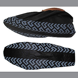 RE GOODS Shoe Covers - 100 Pack, X Large, Extra Thick With Non Skid Soles, Professional Sleek Black Disposable Boot and Shoe Booties, One Size Fits Most, Non Slip - Indoor/Outdoor
