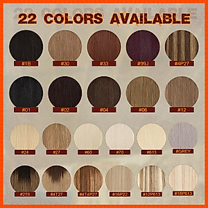 Benehair Clip in Hair Extensions Real Human Hair Light Brown Hair Extensions Clip in Human Hair Long Straight Remy Natural Full Head 8pcs Real Hair Extensions for Women 18inch #6 Light Brown