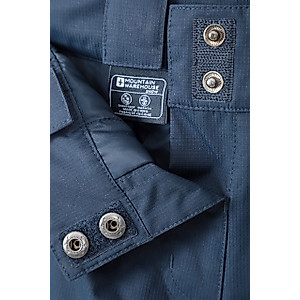 Mountain Warehouse Kids Winter Snow Pants, Reinforced Knees -Boys & Girls Ski Salopette Dark Blue 7-8 Years