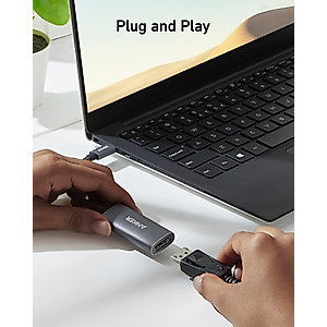 Anker USB C to DisplayPort (8K@60Hz or 4K@144Hz), 518 USB C Adapter (8K DisplayPort), USB C to DP 1.4, for MacBook Pro, MacBook Air, iPad Pro, Pixelbook, XPS, and More