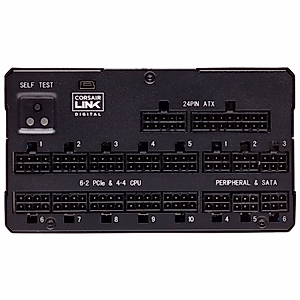 Corsair AXi Series, AX1600i, 1600 Watt, 80+ Titanium Certified, Fully Modular - Digital Power Supply (CP-9020087-NA)