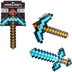 Minecraft Toys, Sword and Pickaxe, Minecraft Game Transforming Kid size Role-play Accessory (Amazon Exclusive)