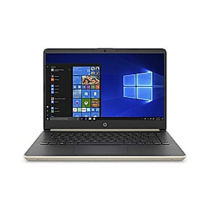 2020 HP 14" HD (1366 x 768) Thin and Light Laptop PC, Intel Celeron N4020 Dual-Core Processor, 4GB DDR4 RAM, 64GB eMMC, HDMI, WiFi, Bluetooth, Webcam, Windows 10 S, 1 Year Microsoft 365, Pale Gold
