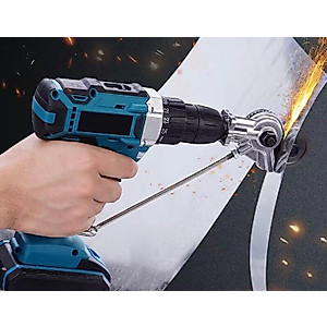 Electric Drill Plate Cutter,Metal Nibbler Drill Attachment with Adapter, DIY Metal Drill Attachment, Sheet Metal Knife for Cutting Iron, White Sheet, Steel,Copper, Aluminum