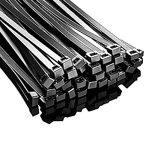 Long Zip Ties Heavy Duty 24 inch, Large Zip Ties with 200 lbs Tensile Strength, Big Cable Ties, Black, 50 Pack, by GAIIAN