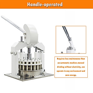 INTSUPERMAI Manual Dough Divider Rounder Machine 36pcs Commercial Dough Cutter Divider TableTop Hydraulic Hand Dough Cutter Bread Maker Lump Spacer Bakery