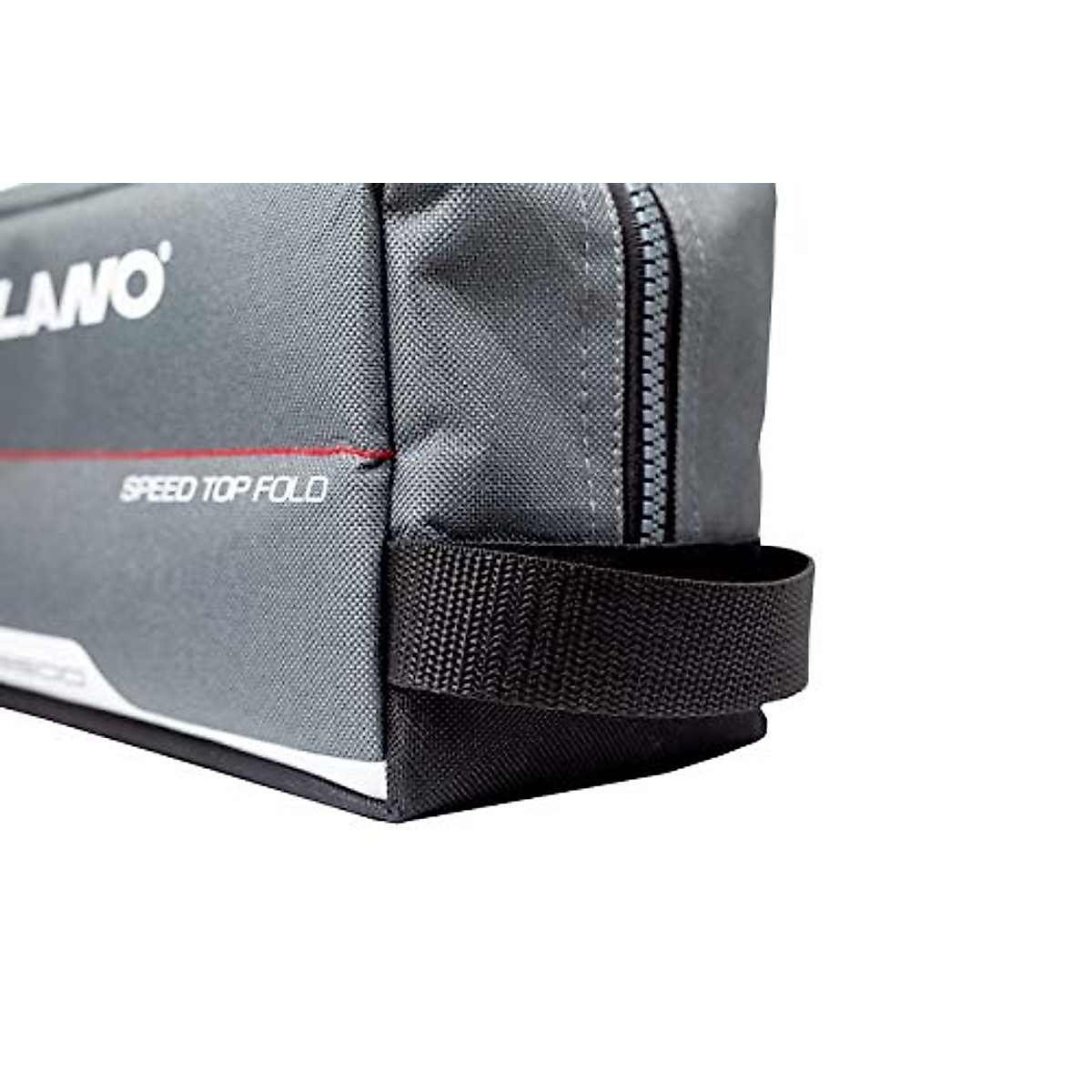 Plano Weekend Series 3600 Fold-Down Speedbag, Gray Fabric, Includes 2 3600 Stowaway Utility Boxes, Fishing Tackle Soft Storage Bag with EZ Label System