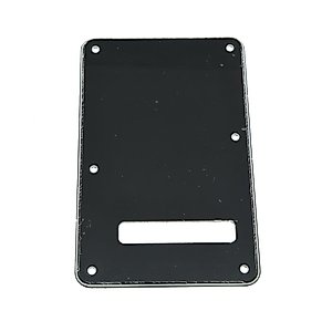 KAISH ST/Strat Style Standard Guitar Back Plate ST Tremolo Trem Cover for USA Strat/Stratocaster Black 3 Ply